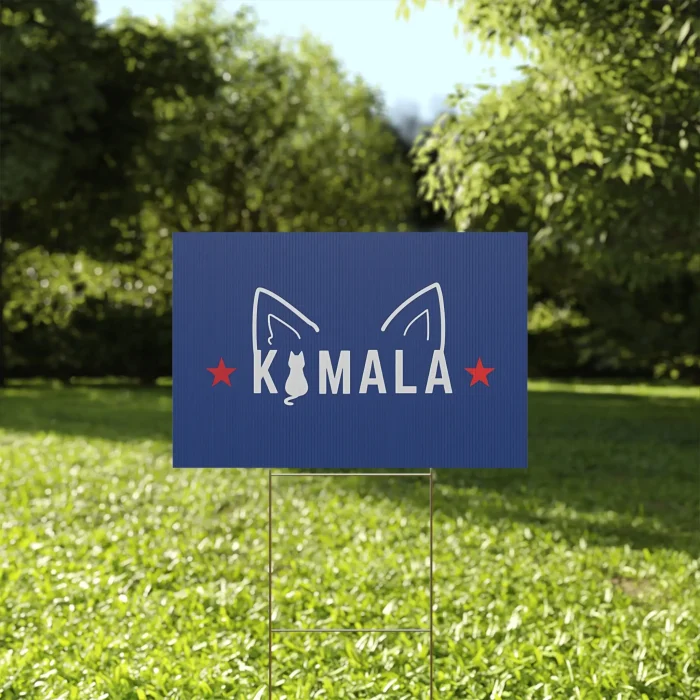 Kamala Cat Lady Yard Sign - FunnyT