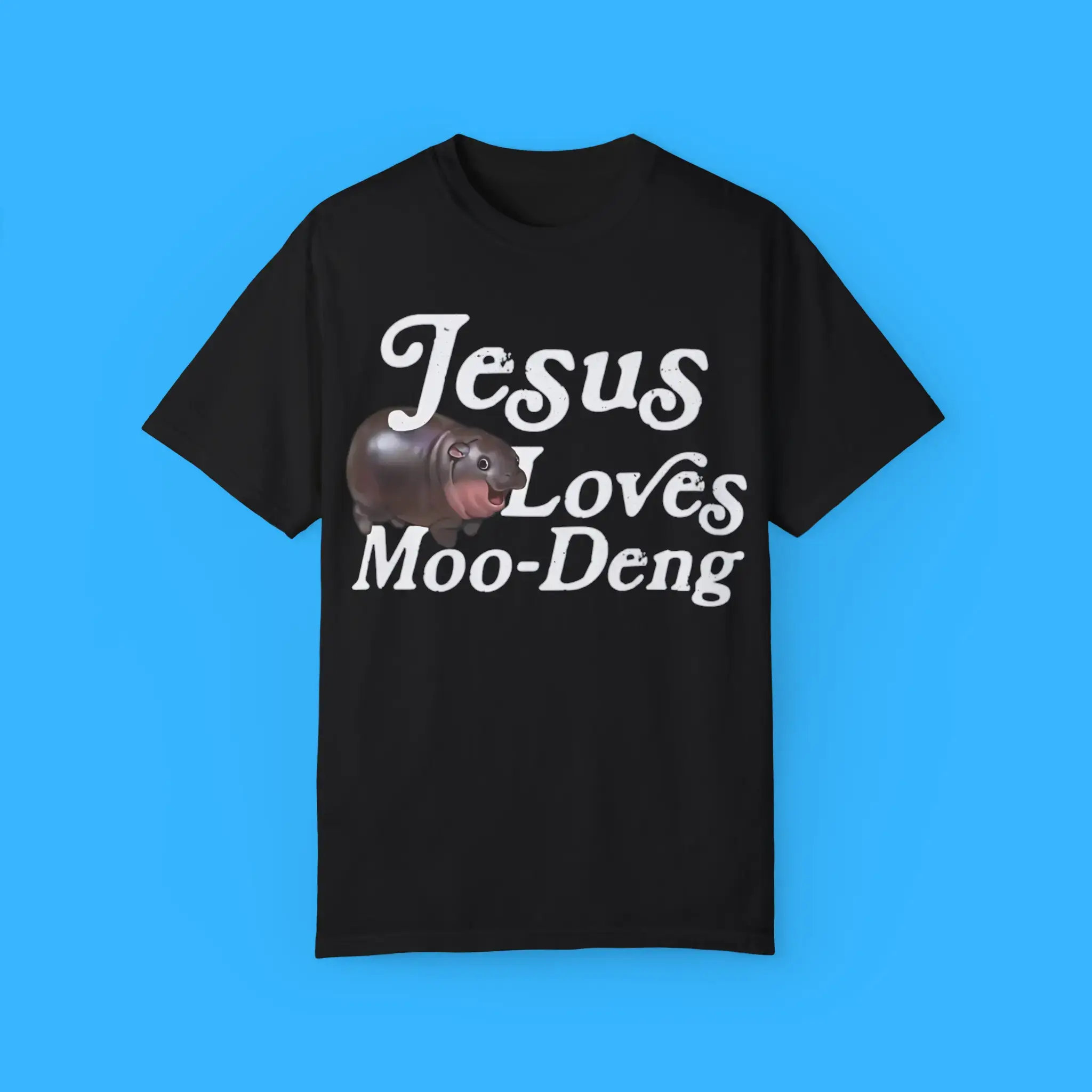 Jesus Loves Moo Deng Shirt - FunnyT