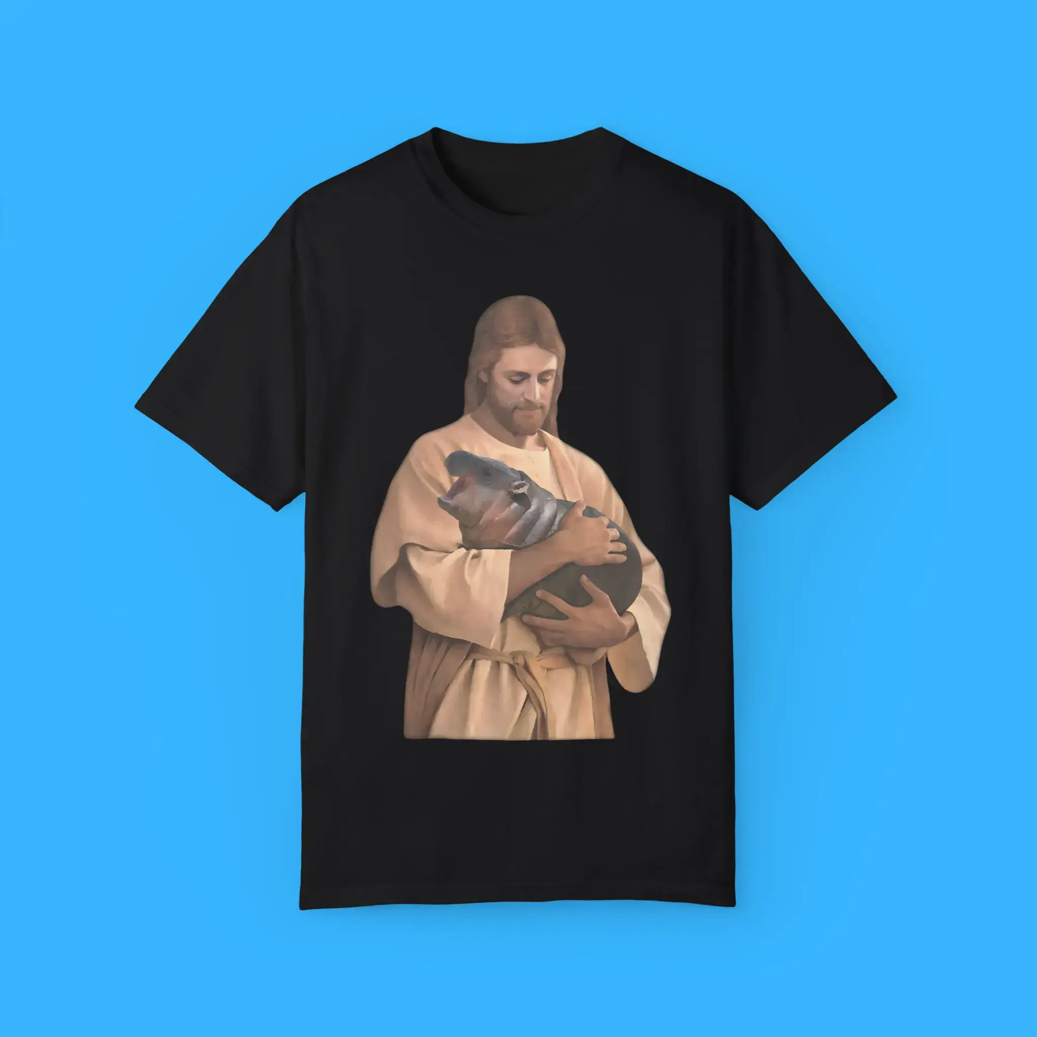 Jesus Moo Deng Shirt - FunnyT