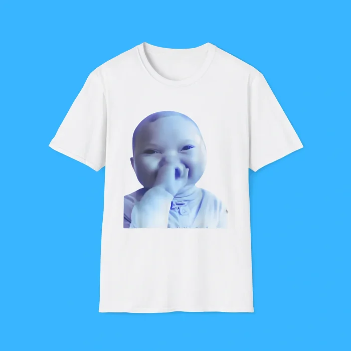 AI Baby Holding Laugh Meme Viral Trend Shirt - AI Baby Tee - FunnyT